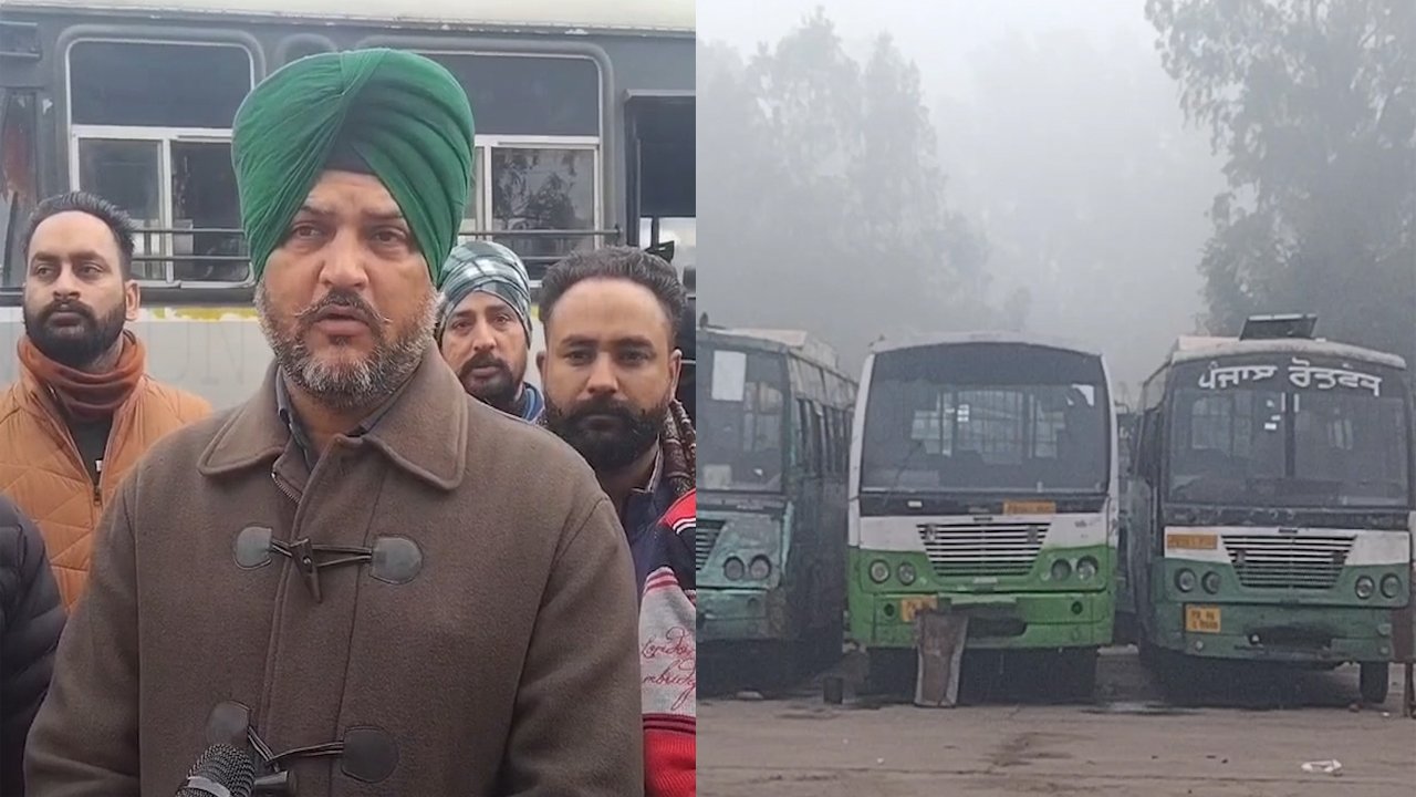 Punjab Roadways, Punbus और PRTC बसों का 3 दिन तक चक्का जाम, देखें वीडियो